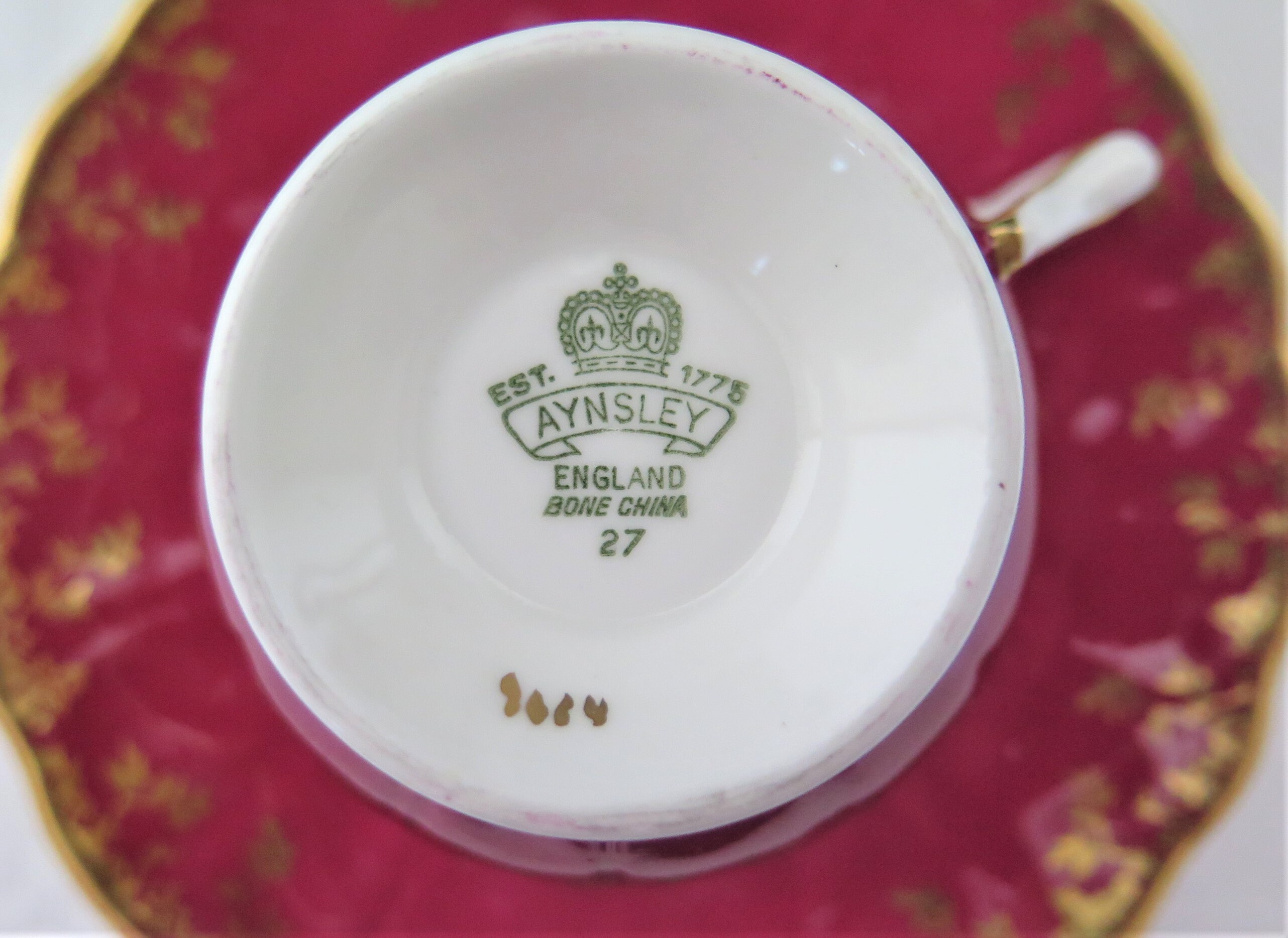 Aynsley Burgundy/wine/cherry Red Crocus Shape With Wild Rose - Etsy