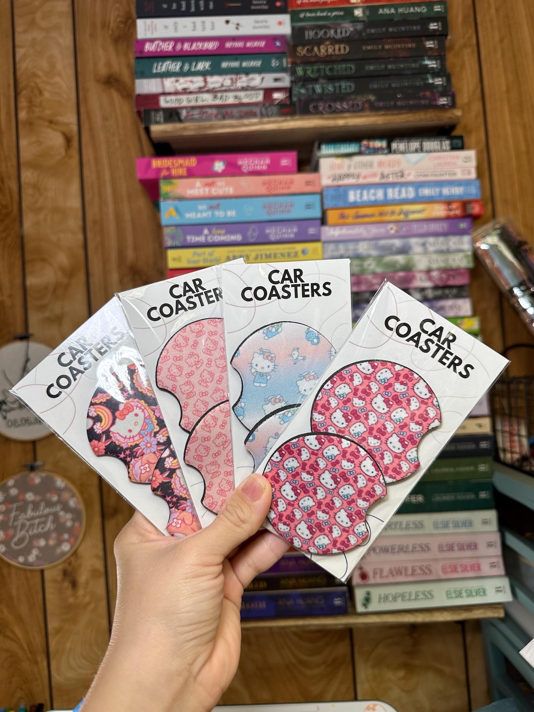Cat Car Coasters, Car Accessories, Cat Car Accessories, Pink Car ...