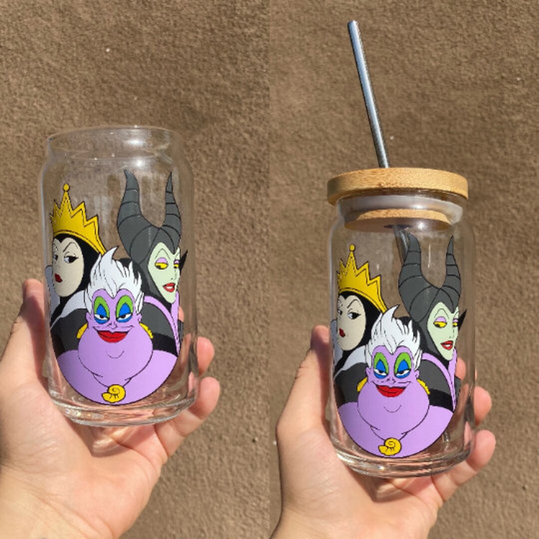 Villains Beer Glass Can, Evil Cups, Sea Witch, Evil Queen, Villain Cups ...