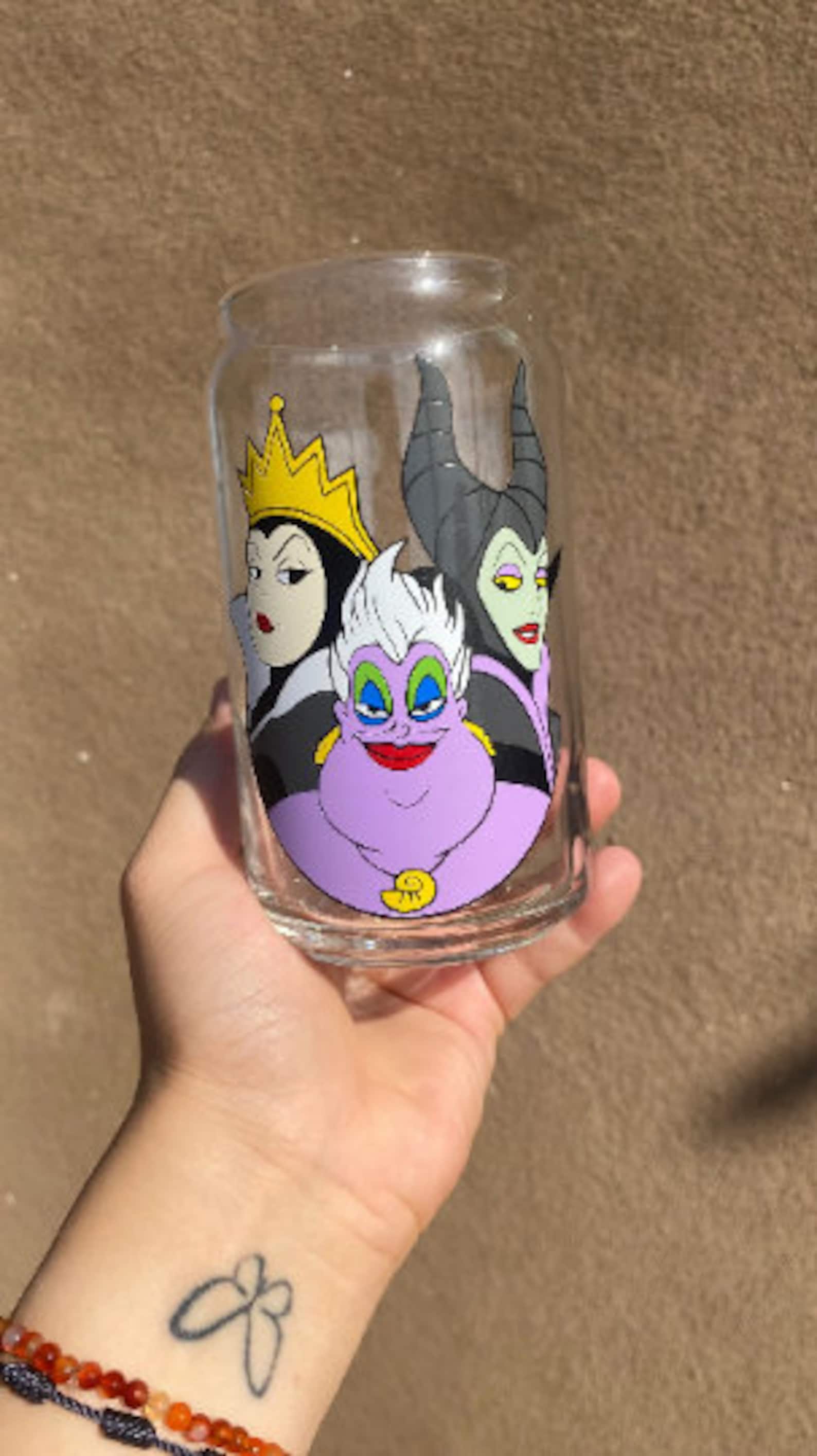 Villains Beer Glass Can, Evil Cups, Sea Witch, Evil Queen, Villain Cups ...
