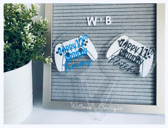 Gamer Cake Topper Personalised Cake Topper PS5 Style - Etsy