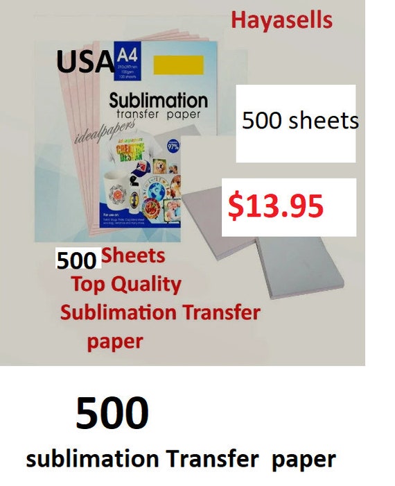 Sublimation Paper 500 Sheets Sublimation Paper Inkjet A4 - Etsy