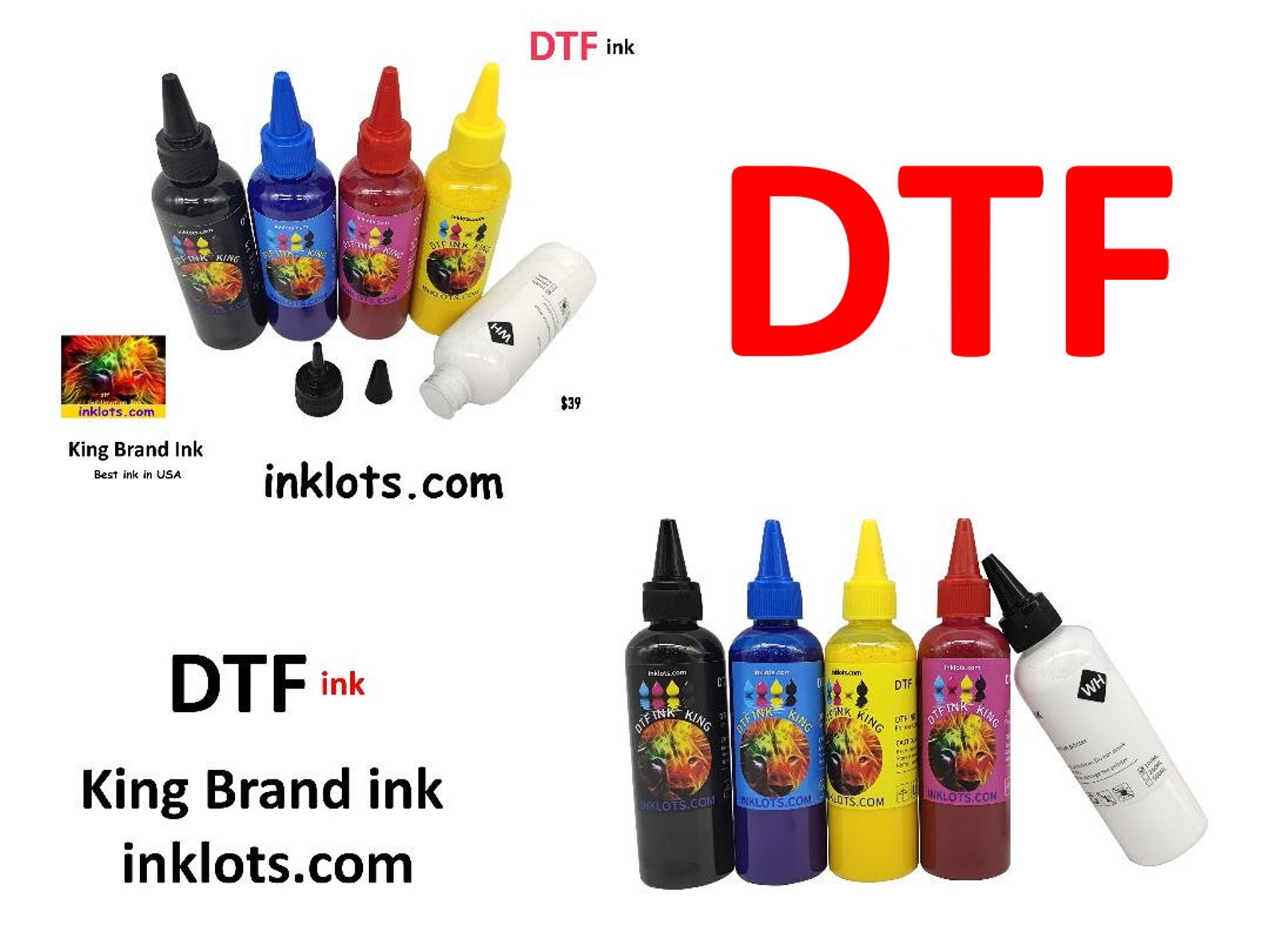 Five 5pk Dtf DTF direct to Film Best Ink for Wide Format Dtf Printer ...