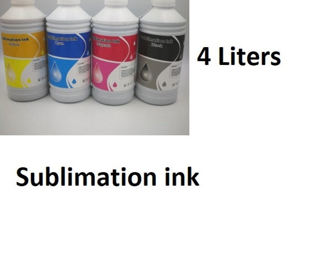 Four 4 Liters Sublimation Ink Blk C M Y for All Sublimation Printers ...