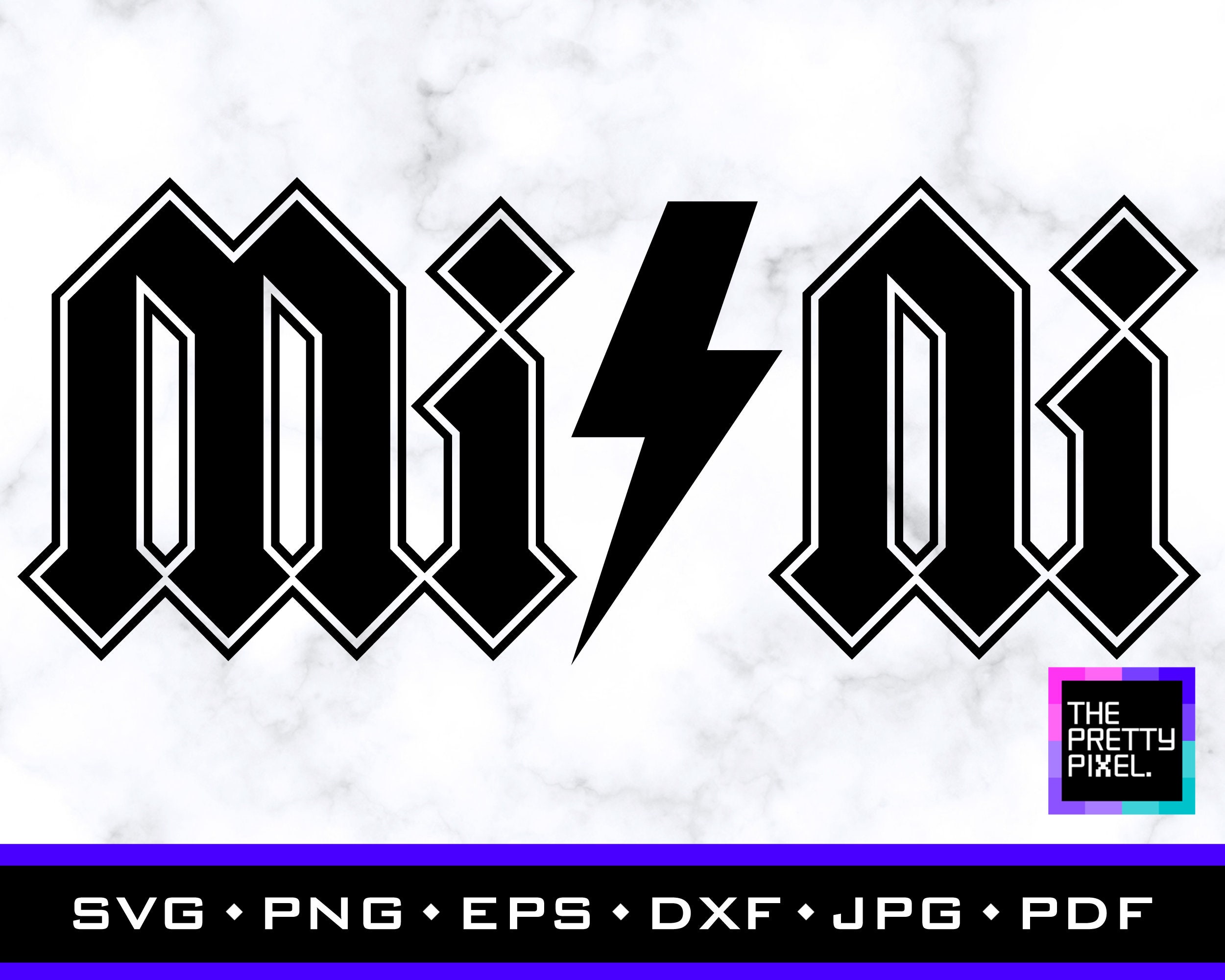 Mini Acdc Svg Mama Acdc Svg Rock N Roll Girl Svg Mini Boss Svg Mini ...