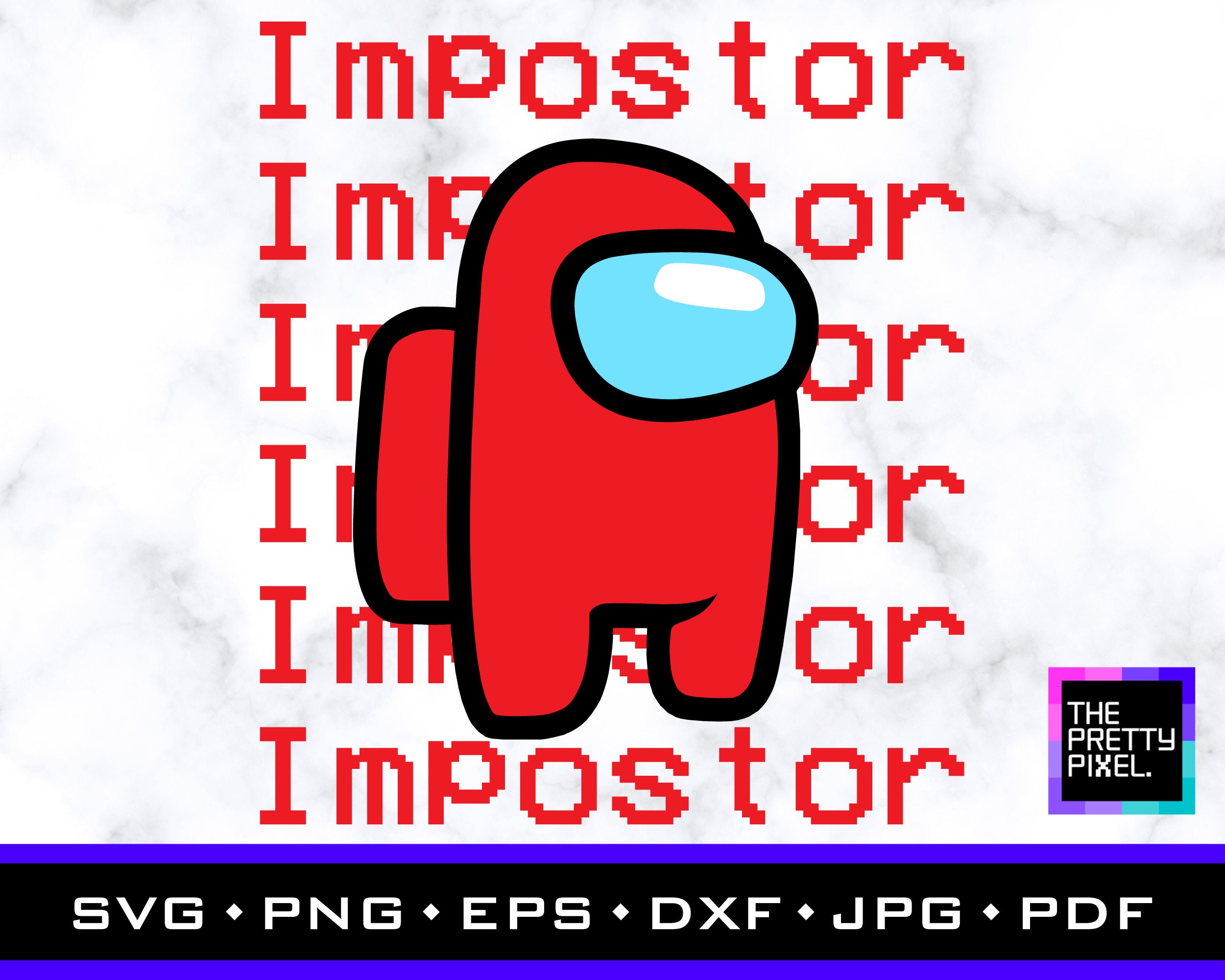 Among us imposter svg png amoung us svg there is one among | Etsy