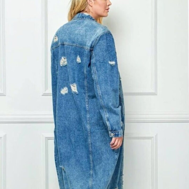 Long Denim Jacket - Etsy