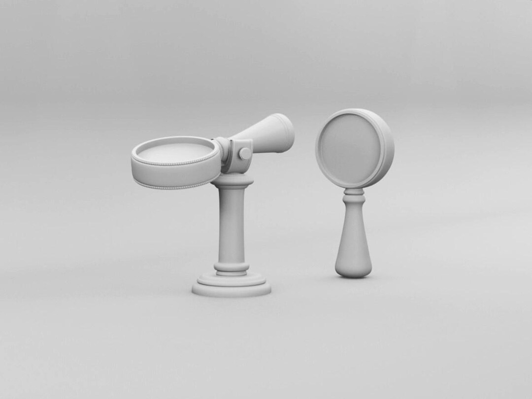 Printable Miniature Magnifying Glass With Stand: STL File (digital ...