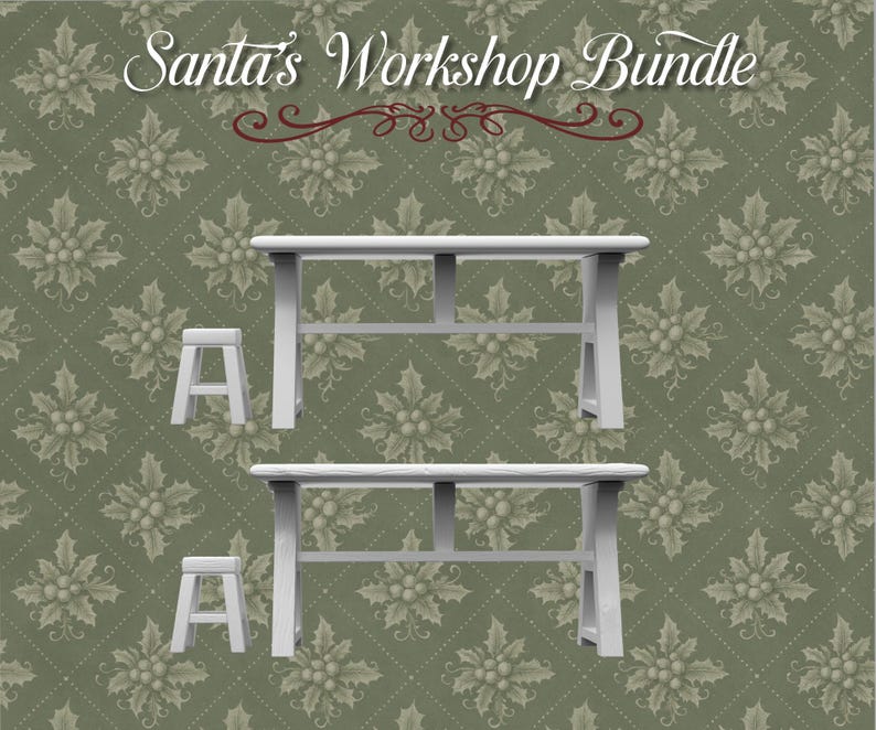 Santa’s Workshop Collection – 30+ Miniatures, Tools & Santa | 1:12 ...