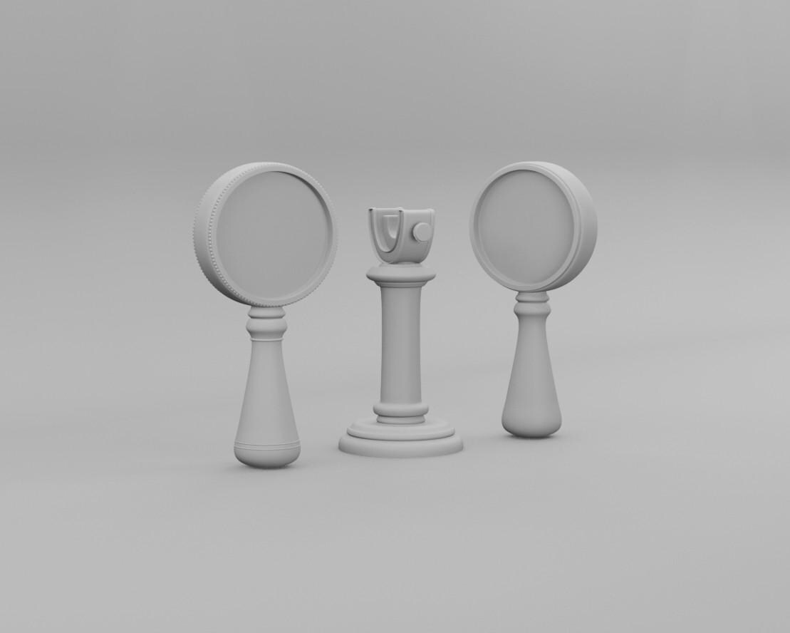 Printable Miniature Magnifying Glass With Stand: STL File (digital ...