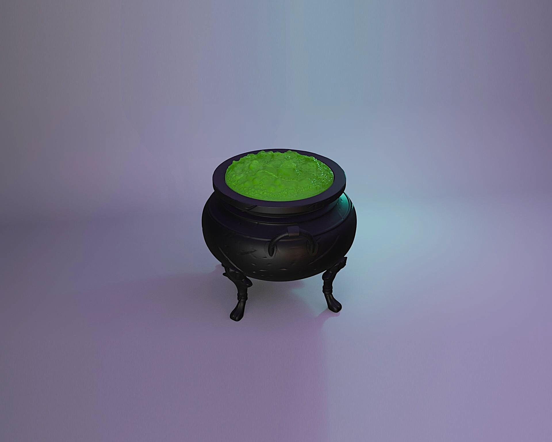 Miniature Witch Cauldron STL: Halloween Dollhouse Potion (3D Print File ...