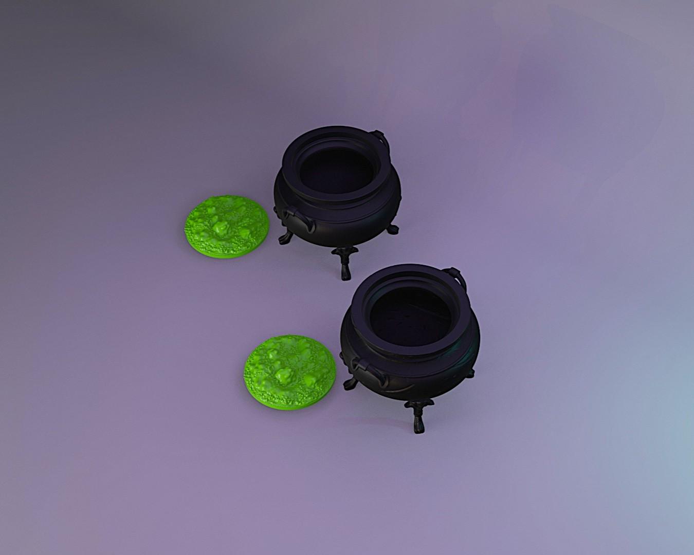 Miniature Witch Cauldron STL: Halloween Dollhouse Potion (3D Print File ...