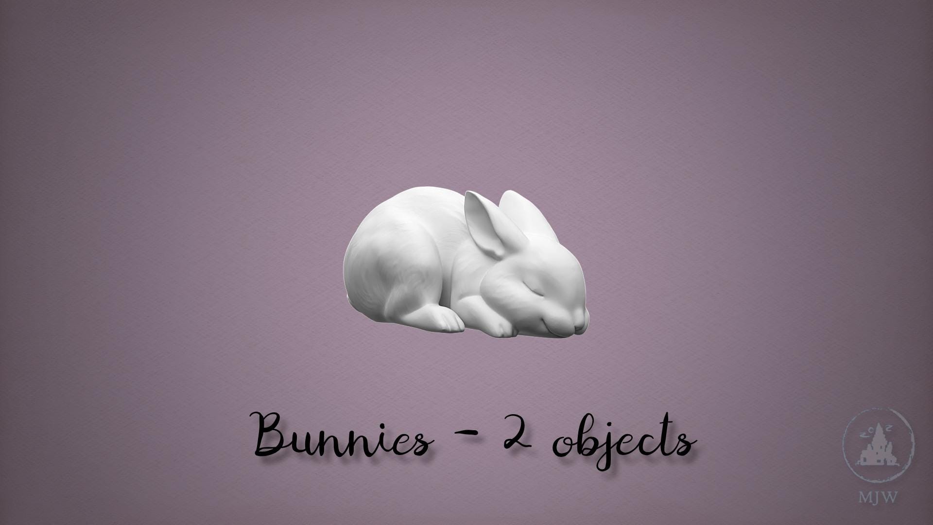 Bunny Miniature Set STL – Sleeping & Standing Rabbits for Dollhouse ...