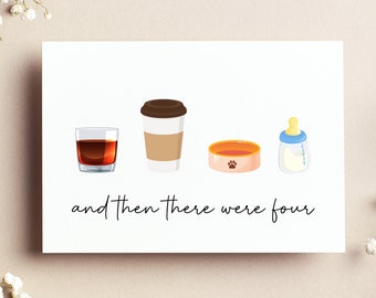 Baby Greeting Card and Then There Were Five Baby Expecting Card New ...