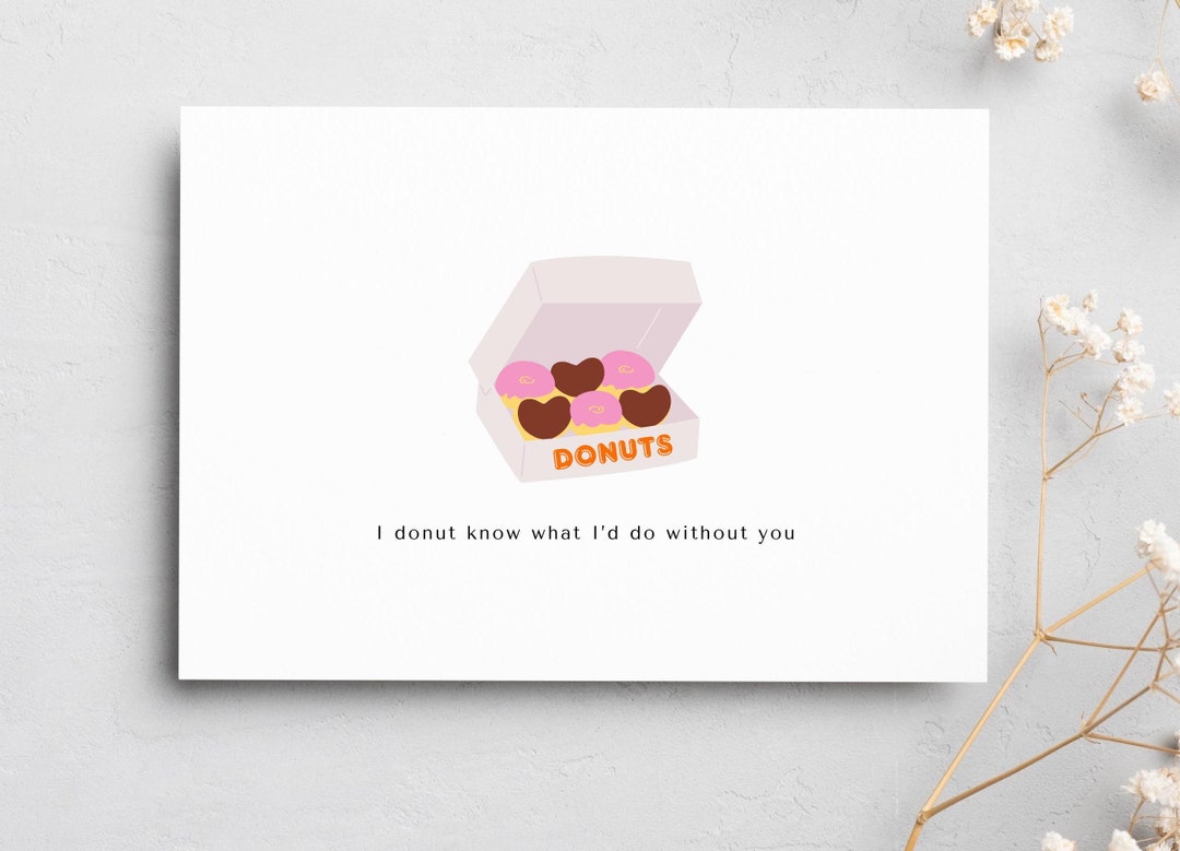 Greeting Card | Donut Punny Card | Valentines Day Card | Mother's Day ...