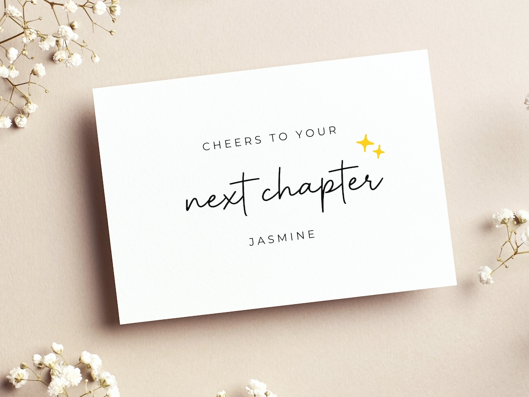 Congratulations Greeting Card | New Chapter Good Luck | Best of Luck ...