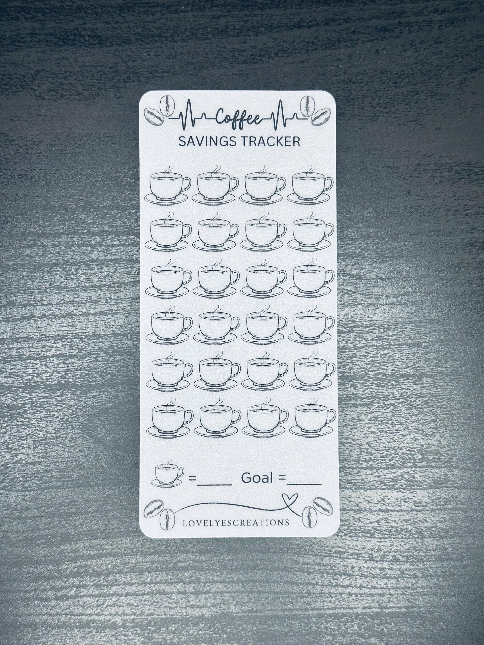 Coffee Savings Challenge Envelopes | Vellum Cash Envelopes | Cash ...