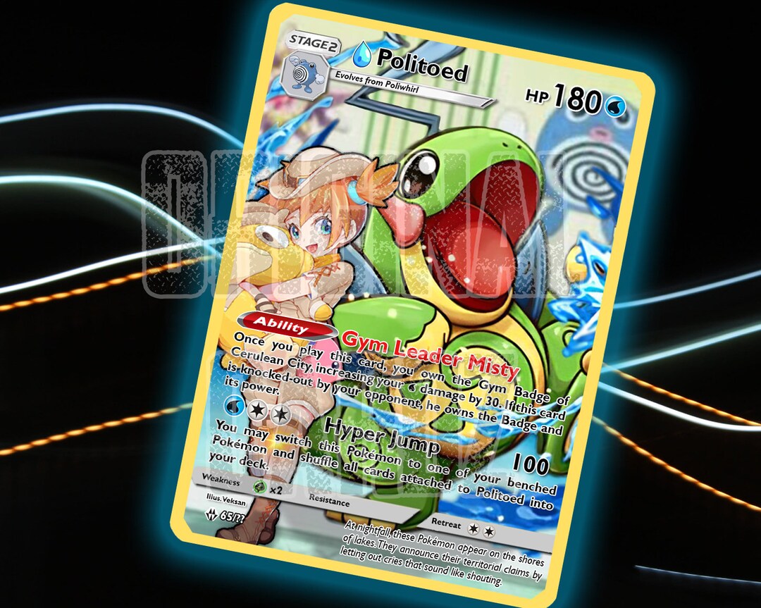 Politoed and Misty Fanmade Custom Card - Etsy