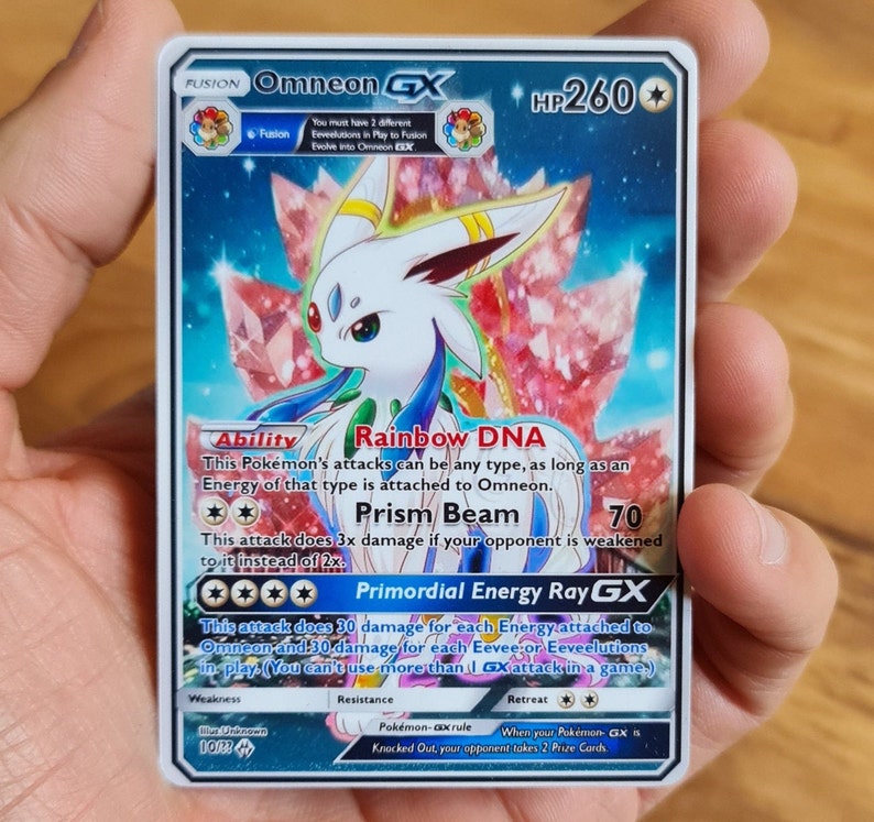 Omneon GX Fusion Eeveelution Orica Pokemon Card Custom - Etsy