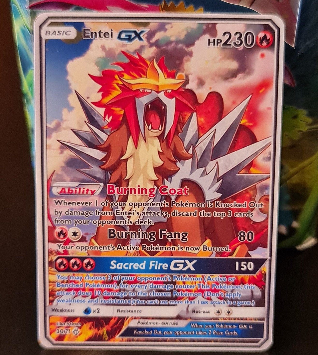 Entei GX Pokemon Card Orica Custom Original - Etsy