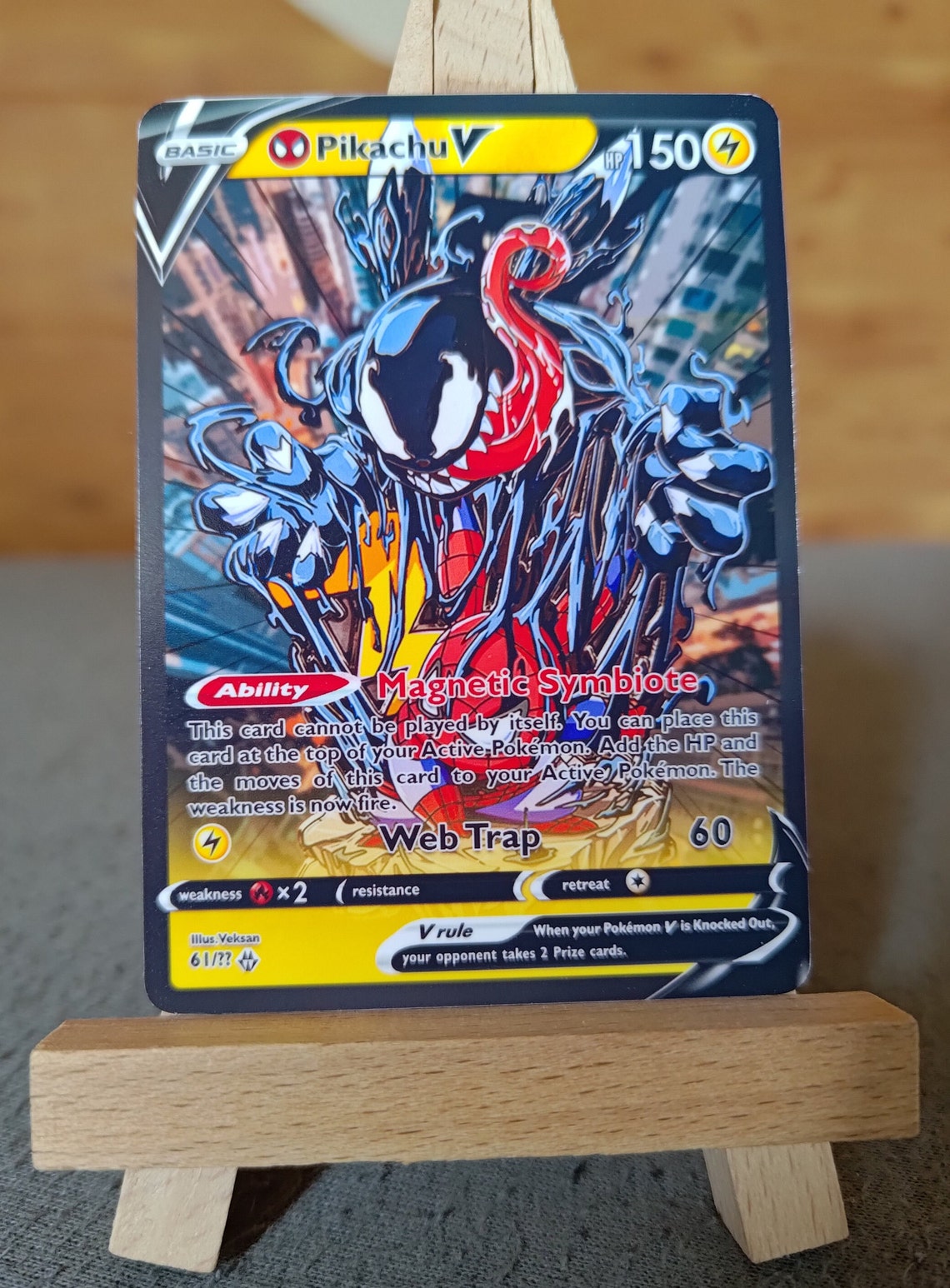 Pikachu Symbiote V Fanmade Custom Card - Etsy