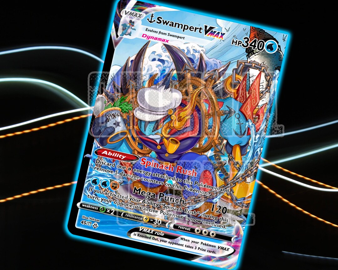 Swampert Popeye Vmax Fanmade - Etsy