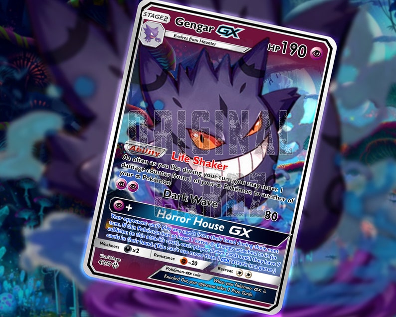 Gengar GX fanmade Orica personalizado original Calidad superior - Etsy ...