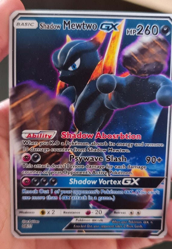 Shadow Mewtwo GX Pokemon Card Orica Custom Original - Etsy