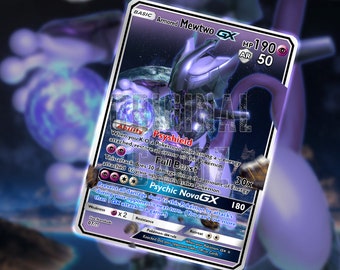 Custom Mewtwo Card - Etsy