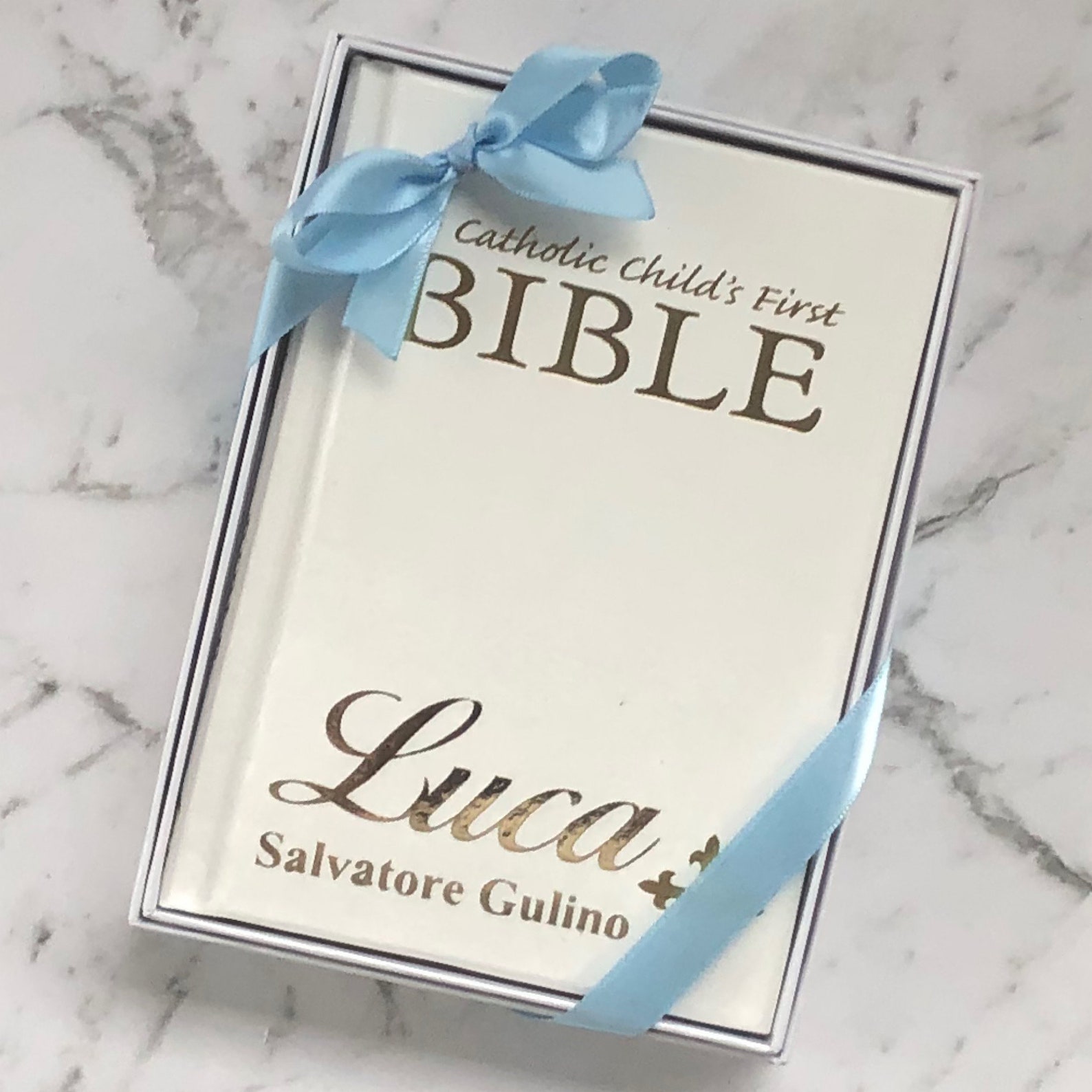 Personalised Baptism/christening Bible Book|personalised Bible|custom ...
