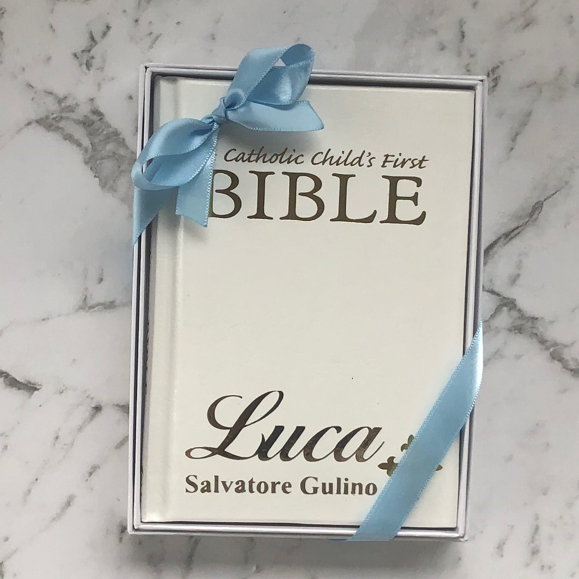 Personalised Baptism/christening Bible Book|personalised Bible|custom ...