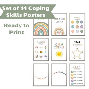 Coping Skills Classroom Poster, Coping Strategies, Social Emotional ...