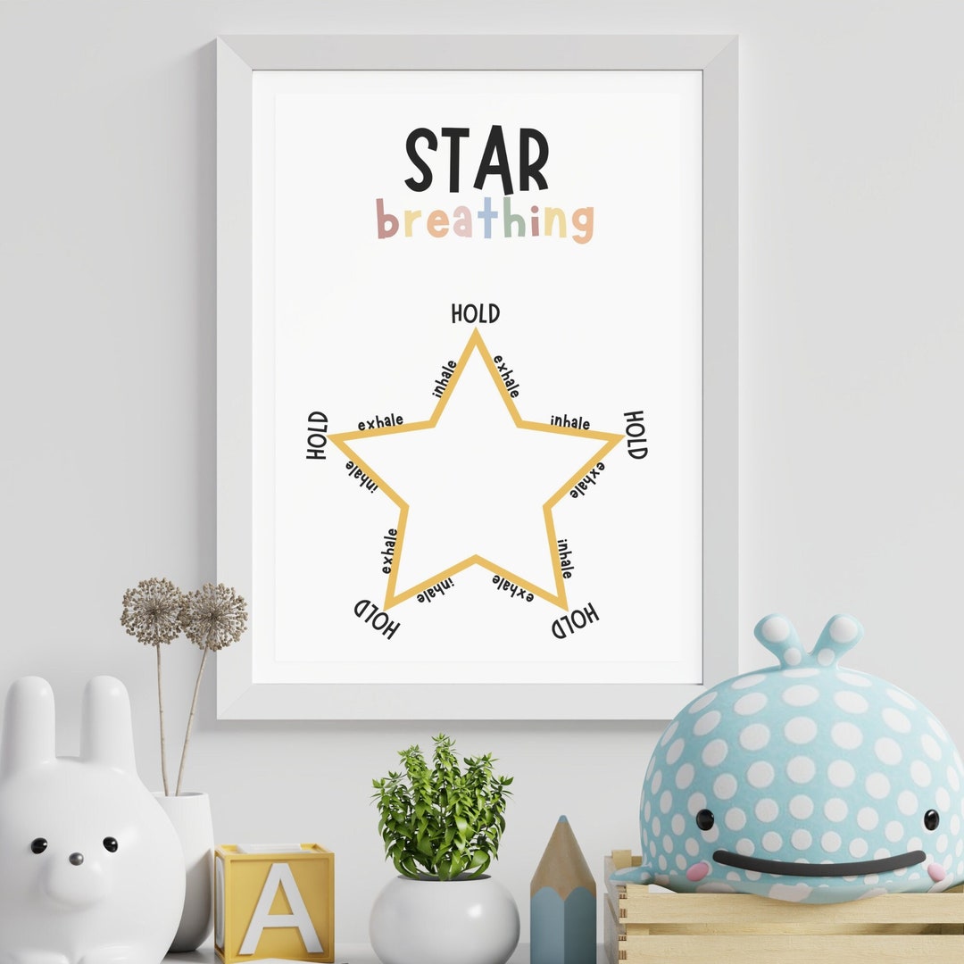 Star Breathing Poster, School Counselor, SEL, Calming Corner ...