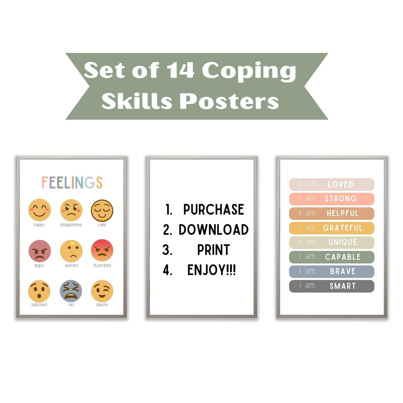 Coping Skills Classroom Poster, Coping Strategies, Social Emotional ...