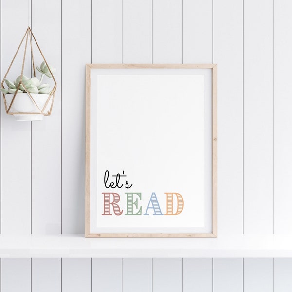 Lets Read Sign - Etsy