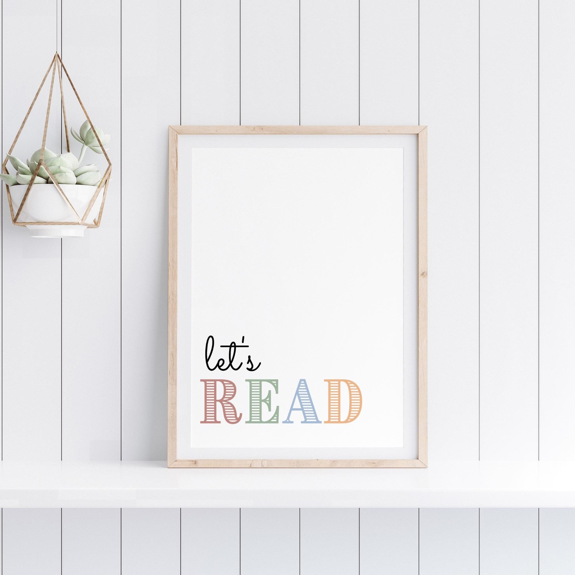 Lets Read Poster, Lets Read Print, Classroom Poster, Educational Poster ...