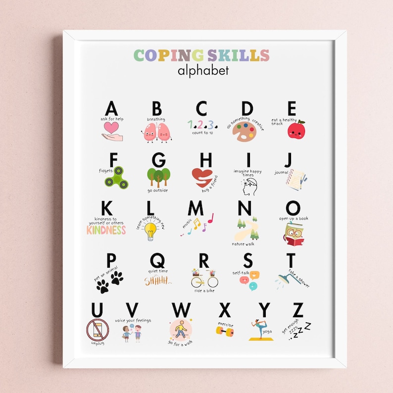 Coping Skills ABS, Coping Skills Alphabet, Calming Corner, Emotional ...