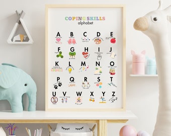 Coping Skills Alphabet Poster - Etsy
