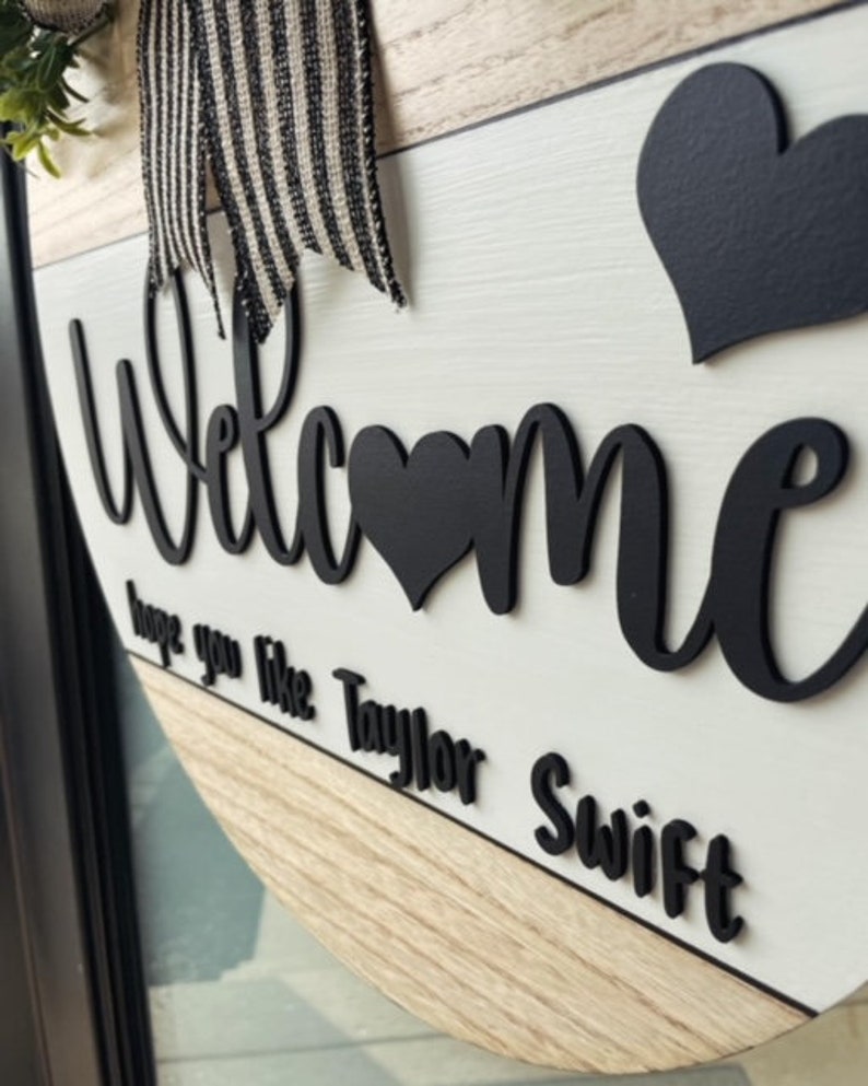 Taylor Swift Front Door Sign, Welcome Sign, Welcome Door Hanger, Taylor ...