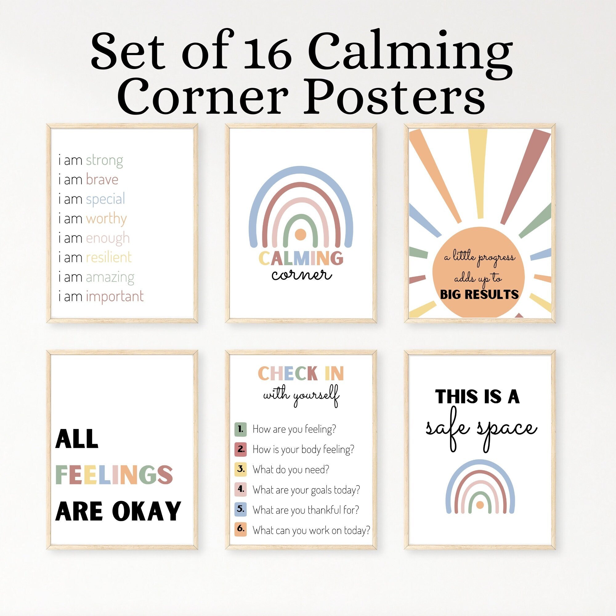 Calming Corner Posters, Calming Corner, Managing Emotions, Educational ...
