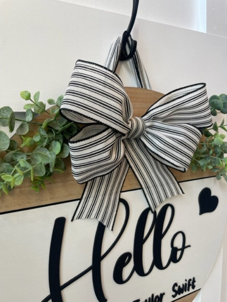 Taylor Swift Welcome Sign, Round Door Hanger, Hello Sign, Modern Front ...