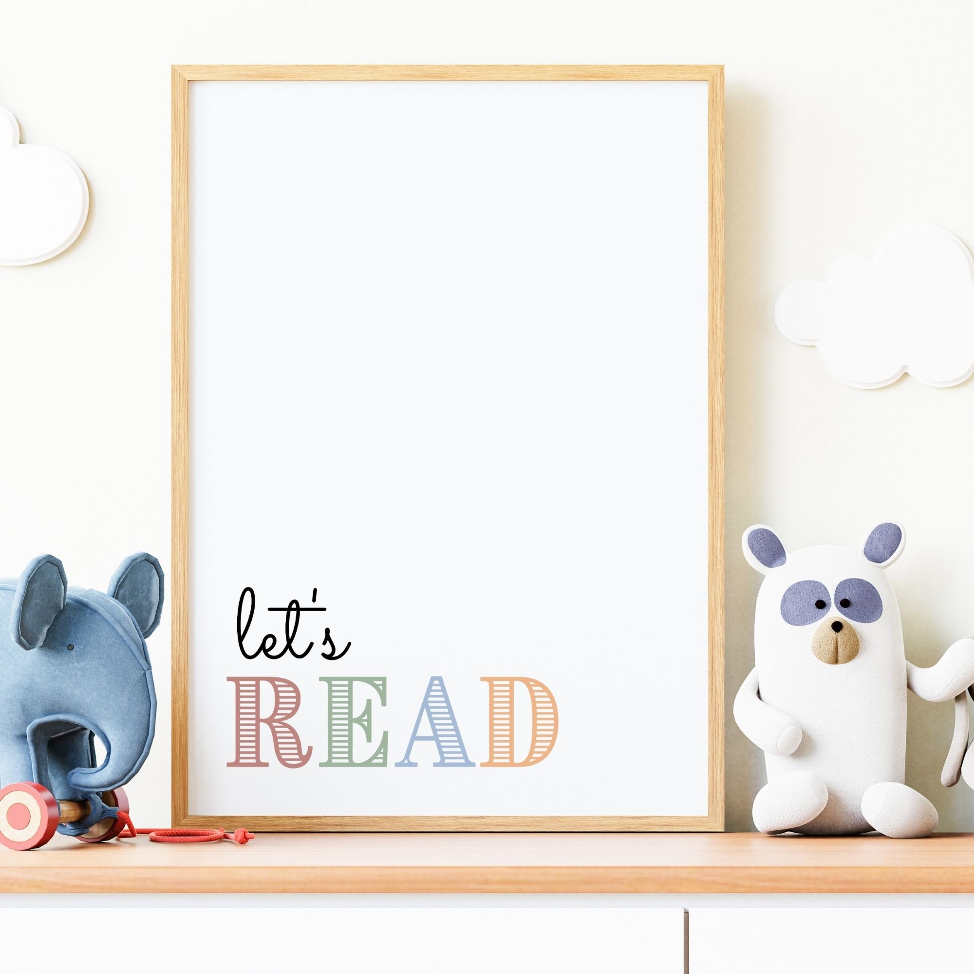Lets Read Poster, Lets Read Print, Classroom Poster, Educational Poster ...