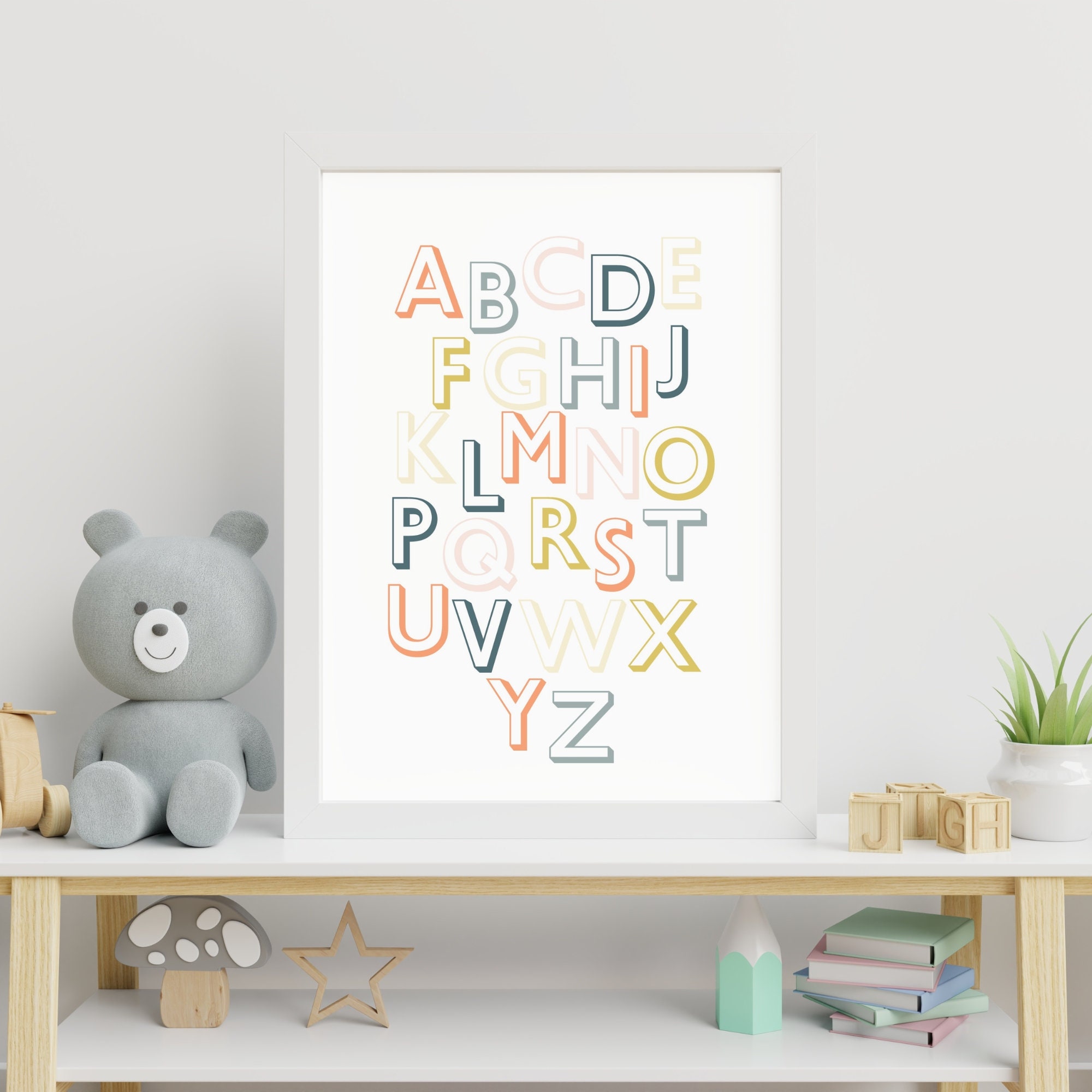Alphabet Chart, Alphabet Poster, Number Chart, Number Poster ...
