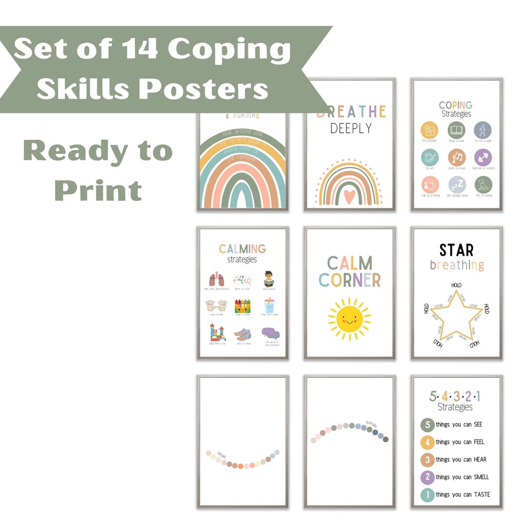 Coping Skills Classroom Poster, Coping Strategies, Social Emotional ...