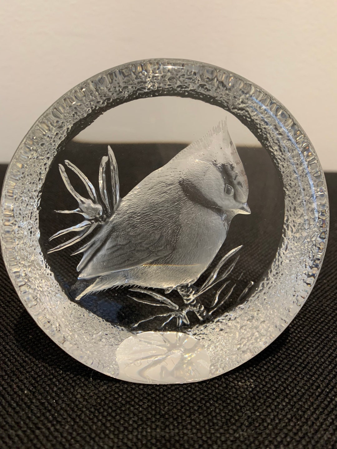 Swedish Crystal Glass Paperweight Bird Designed by Mats Jonasson | Made ...