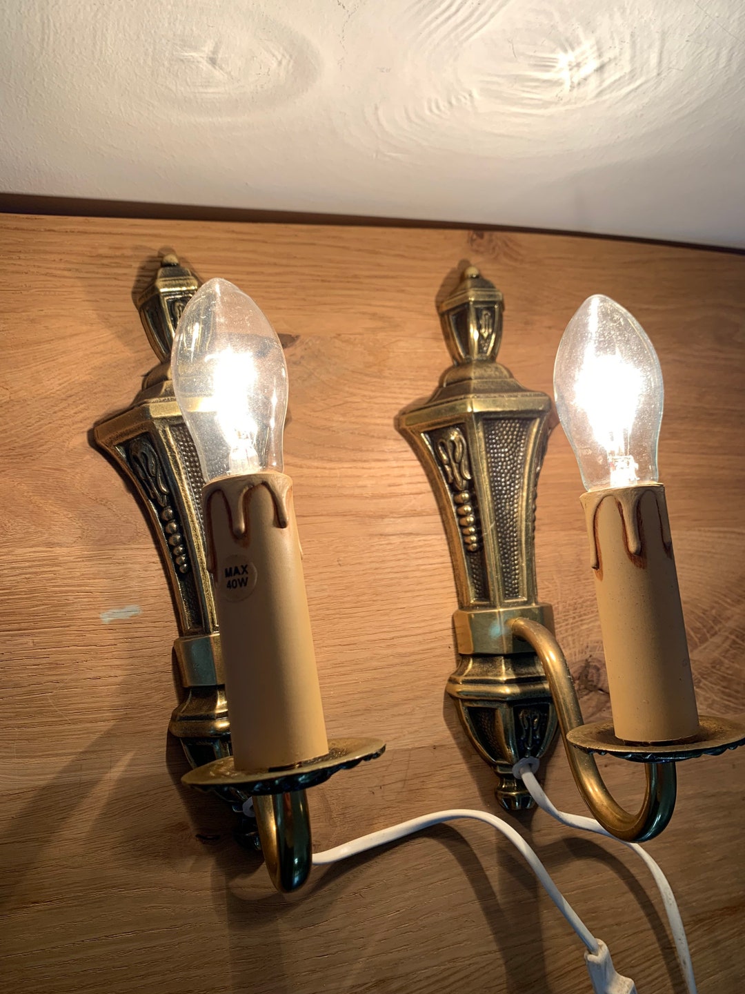 Vintage Antique Wall Lamps Lanterns One Armed/wall Sconces- Swedish ...