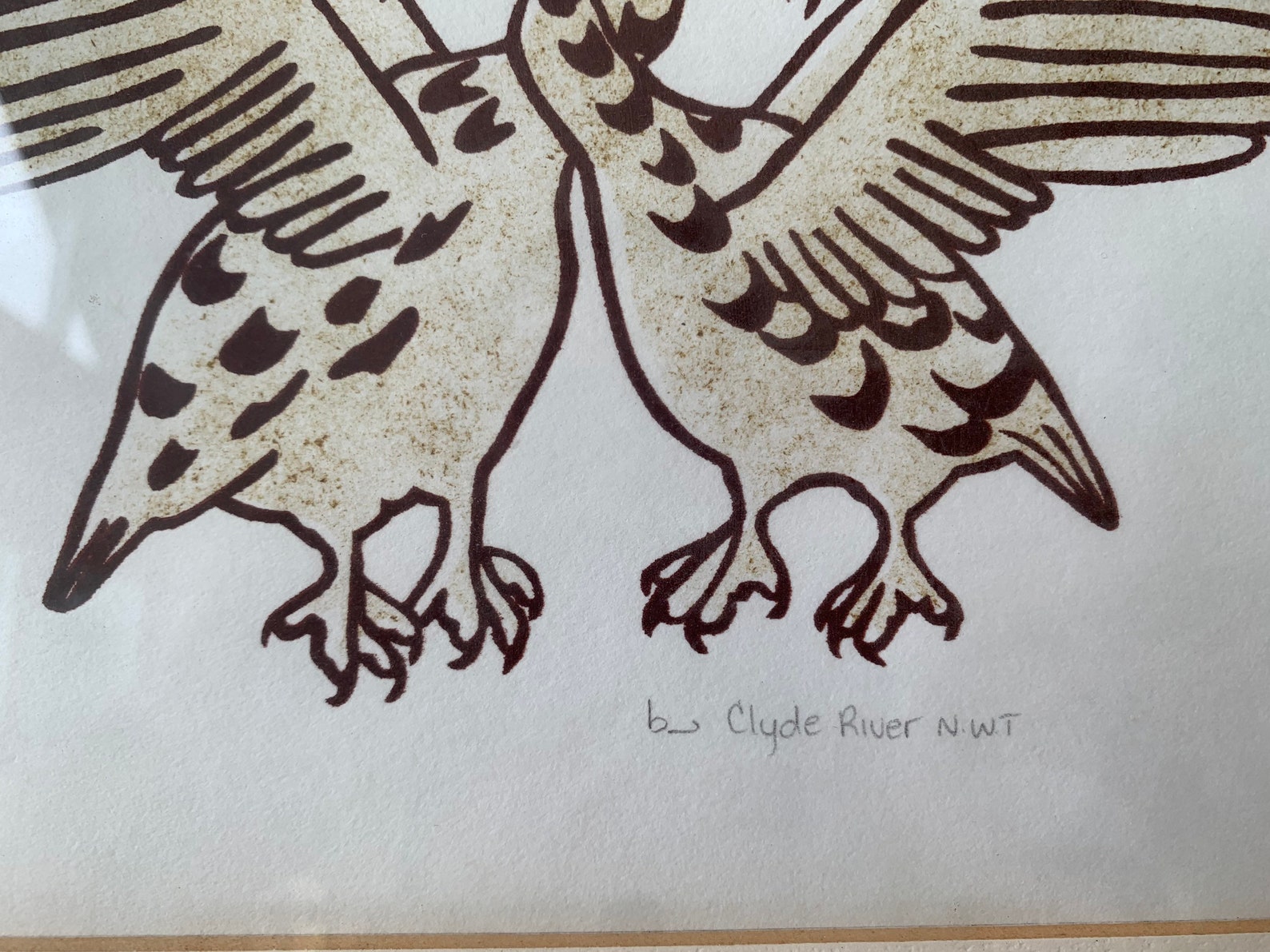 Vintage Signed Inuit Print From Clyde River Nunavut Two Birds - Etsy