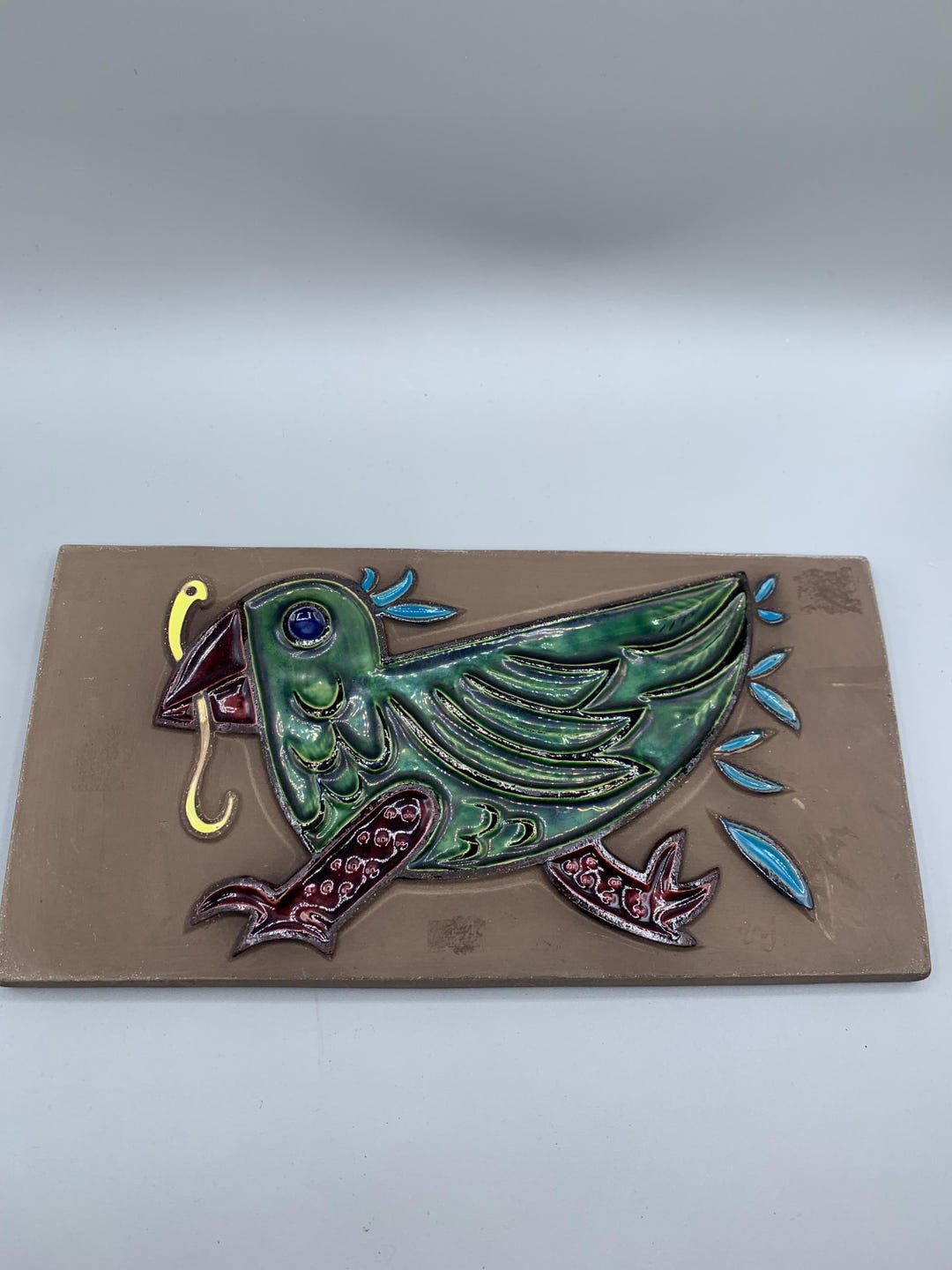Upsala Ekeby Wall Plaque by Mari Simmulson, 1960s, Large Ceramic Plaque ...