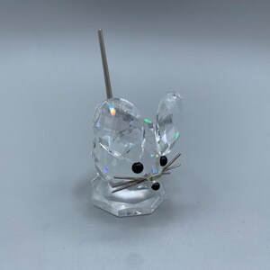 Swarovski Figurine Crystal Collection Crystal Mouse on Stand Miniature ...