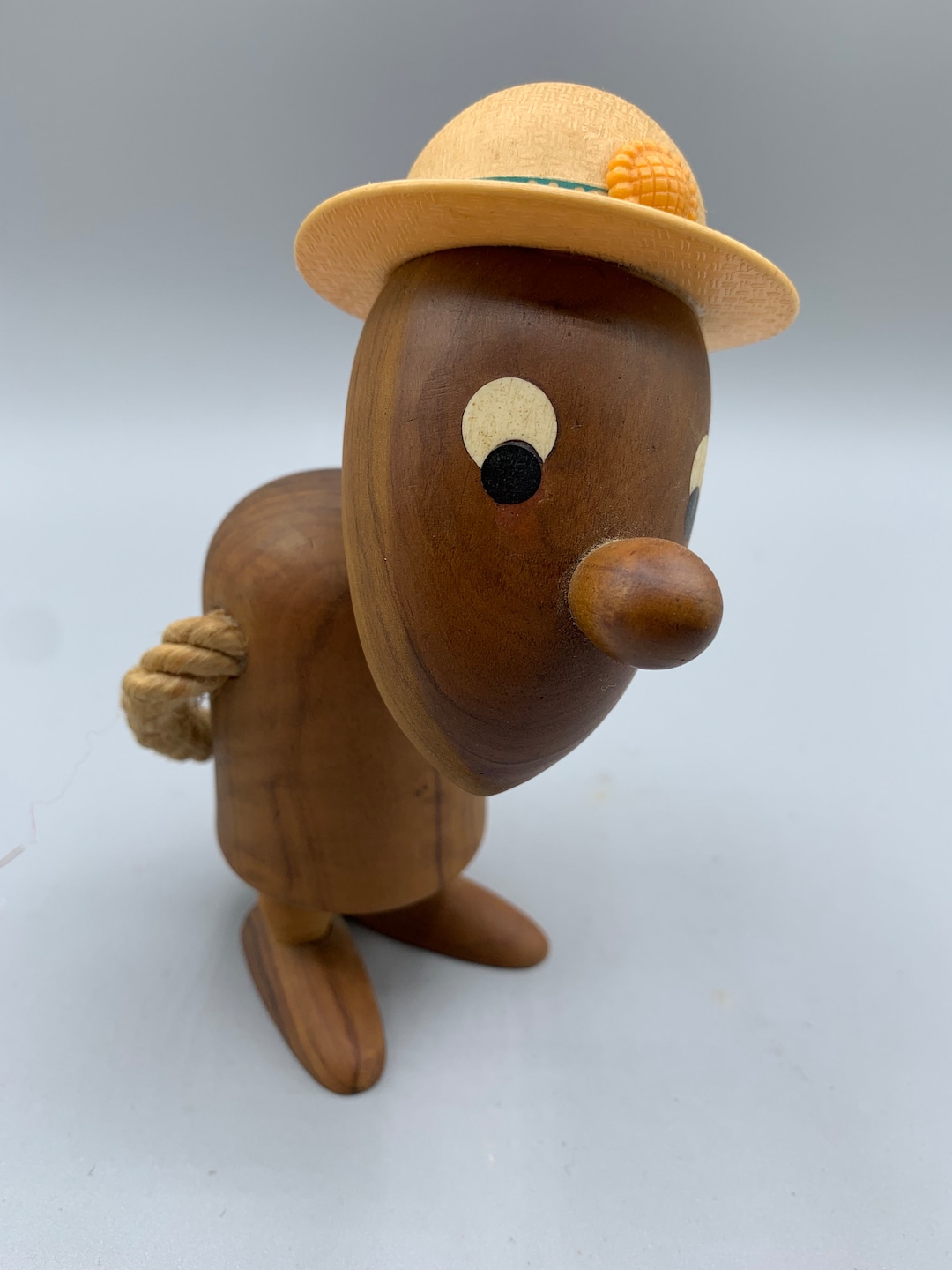 Spanish Wooden Sculpture Figurine Folk Hand Carved Wood Man With Hat ...